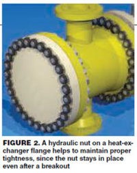 Hydraulic Nuts on Nuclear Plant Flanges